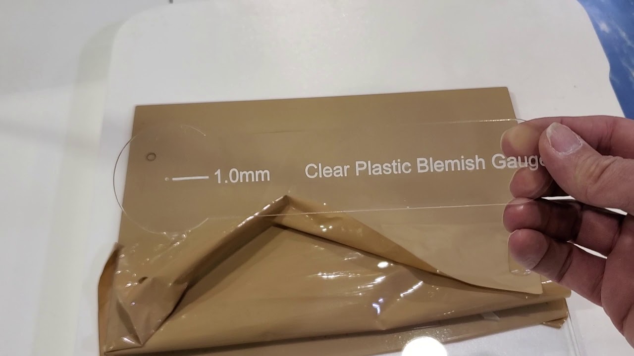 Clear Plastic Blemish Gauge - YouTube