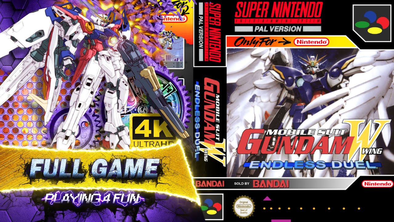 Gundam Wing Endless Duel Wing Walkthrough (Super Nintendo) | 4k 60fps ...