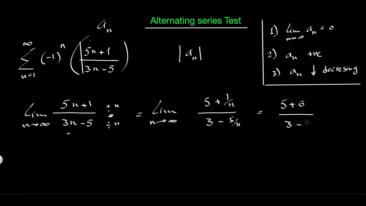 Alternating series Test - YouTube
