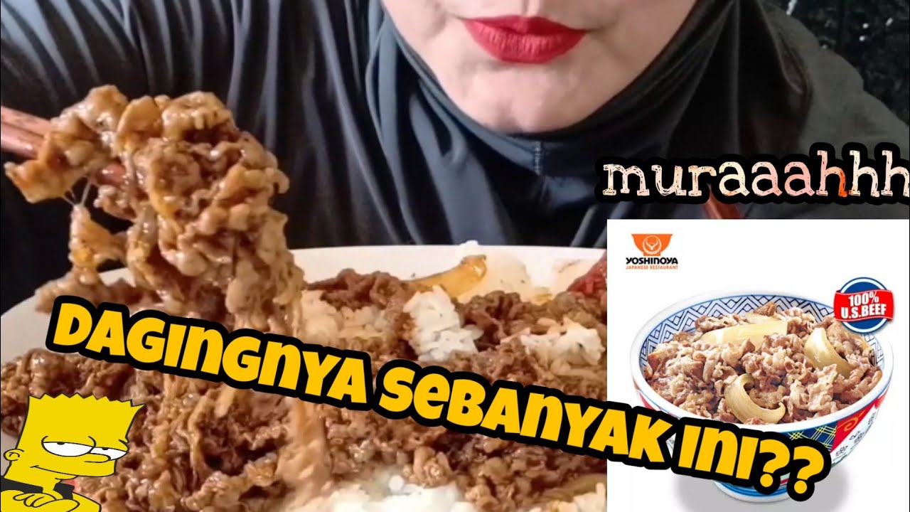 MUKBANG YOSHINOYA DOUBLE BEEF | EATINGSHOW | MUKBANG | INDONESIA - YouTube