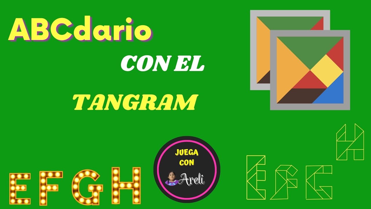 🔰Letras E, F, G, H con el Tangram. Abecedario con el Tangram. Alfabeto ...