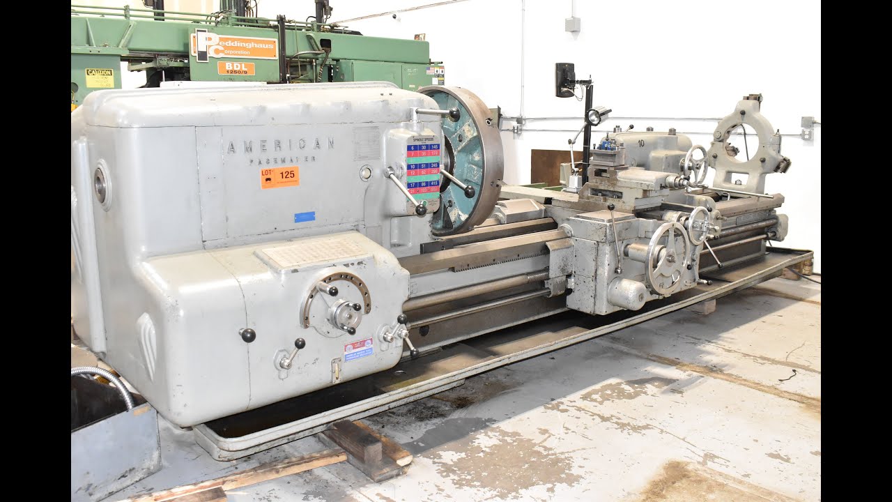 Lot125 - AMERICAN PACEMAKER 25X96 engine lathe - YouTube
