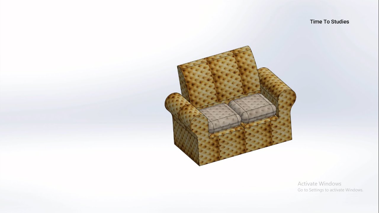 solidworks tutorials How to design Sofa in solidworks|| solidworks tutorials for beginners - YouTube