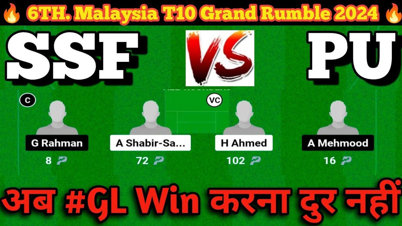 SSF vs PU Dream11 Prediction | Ssf vs Pu dream11 team | ssf vs pu ...