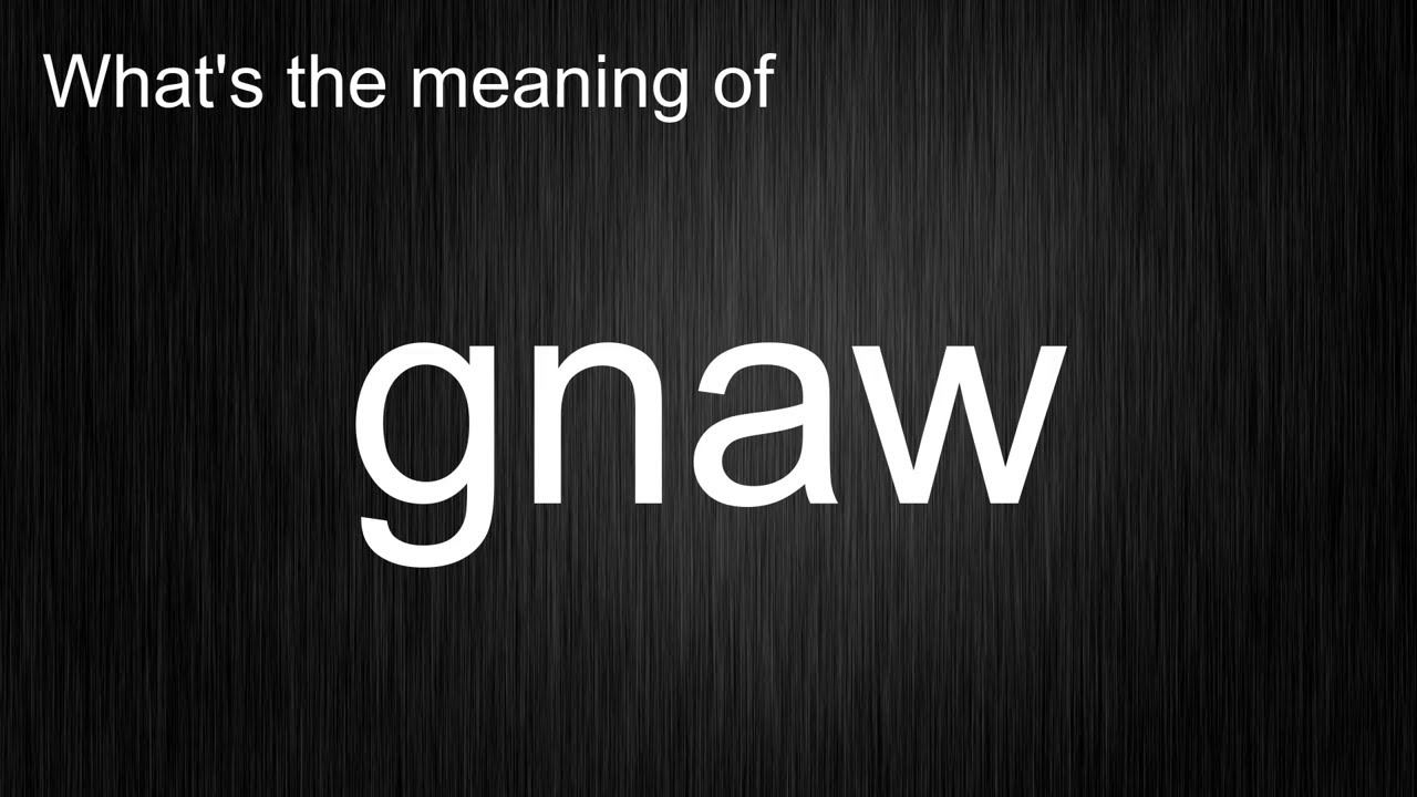 What's the meaning of "gnaw", How to pronounce gnaw? - YouTube