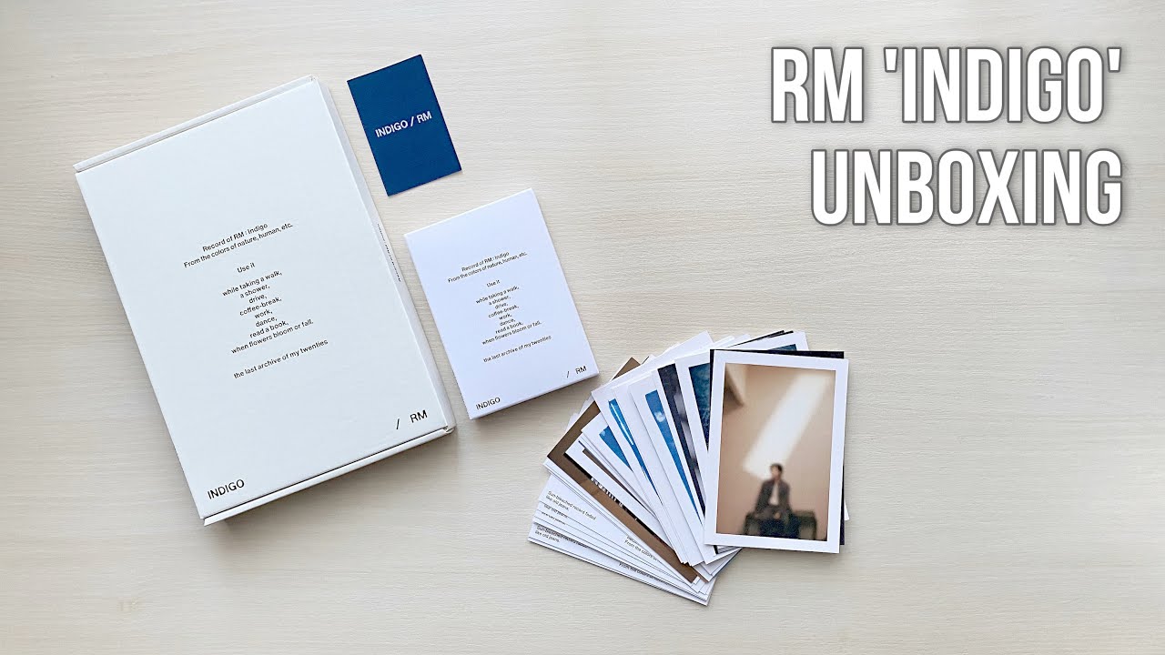 RM (BTS) 'INDIGO' (Photobook + postcard ver) Unboxing | Обзор ...