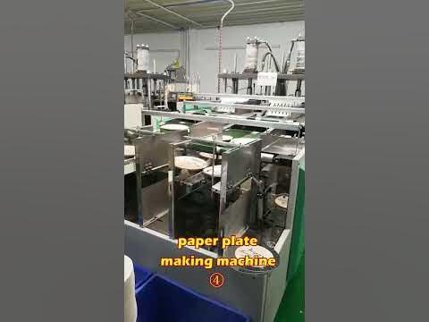 Factory paper plate making machine ④ Paper plate production #shorts # ...