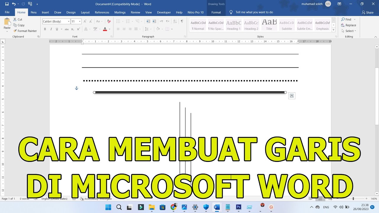 Cara Membuat Garis di Microsoft Word Dengan Mudah - YouTube