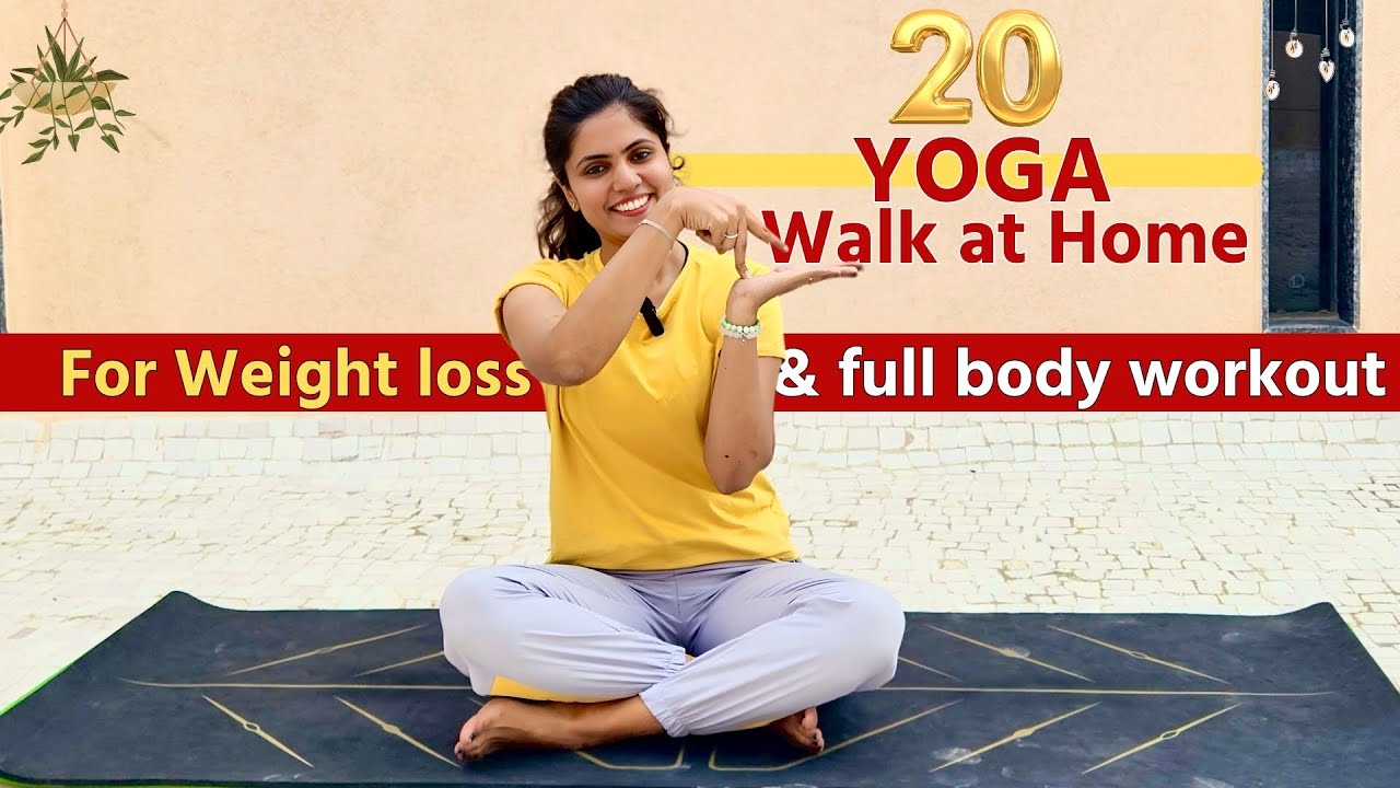 Walking yoga for weight loss at home|Full body workout at home|yoga ...