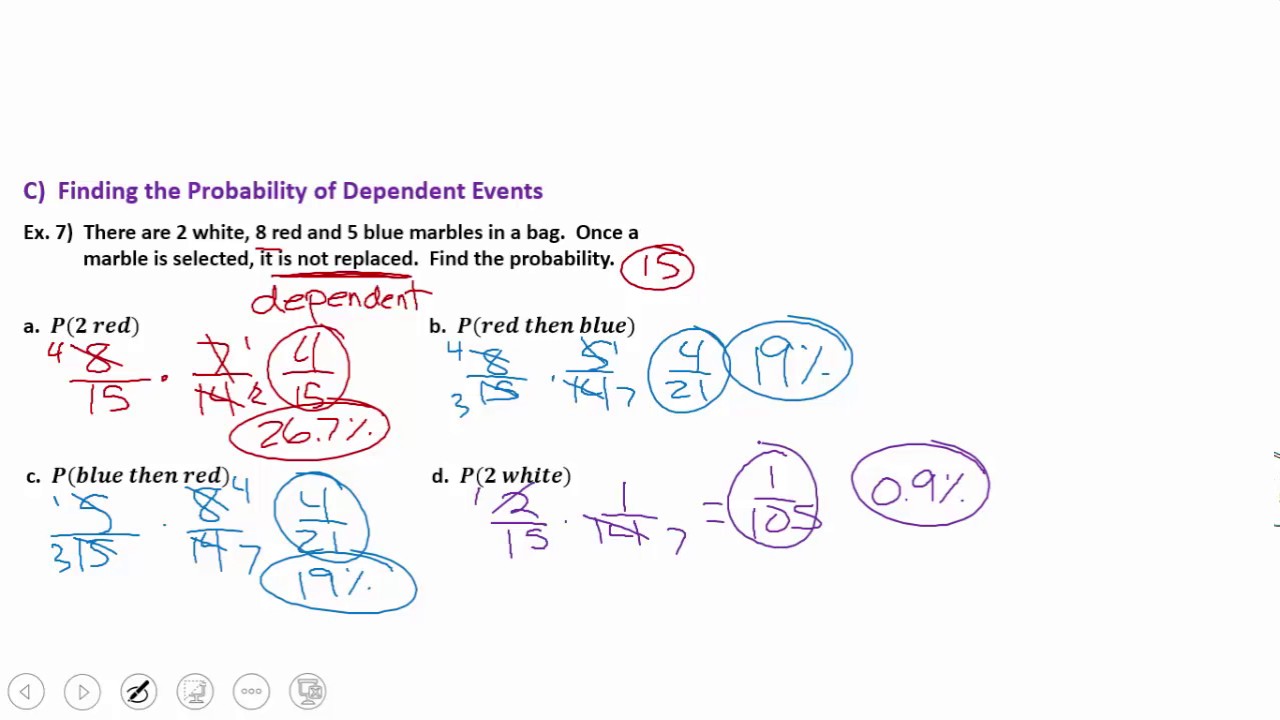 L10 5 Dependent Probability - YouTube