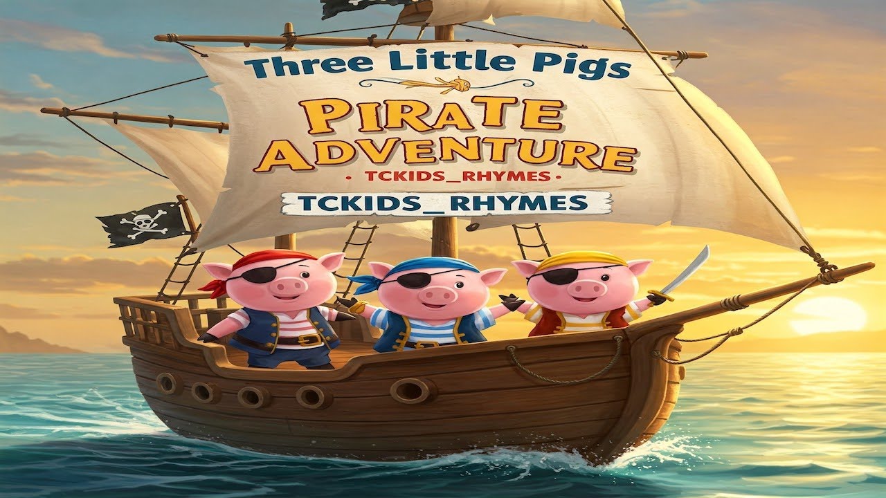 🏴‍☠️ Three Little Pirate Pigs at Sea 🏴‍☠️ Nursery Rhyme | TCKIDS_RHYMES ...