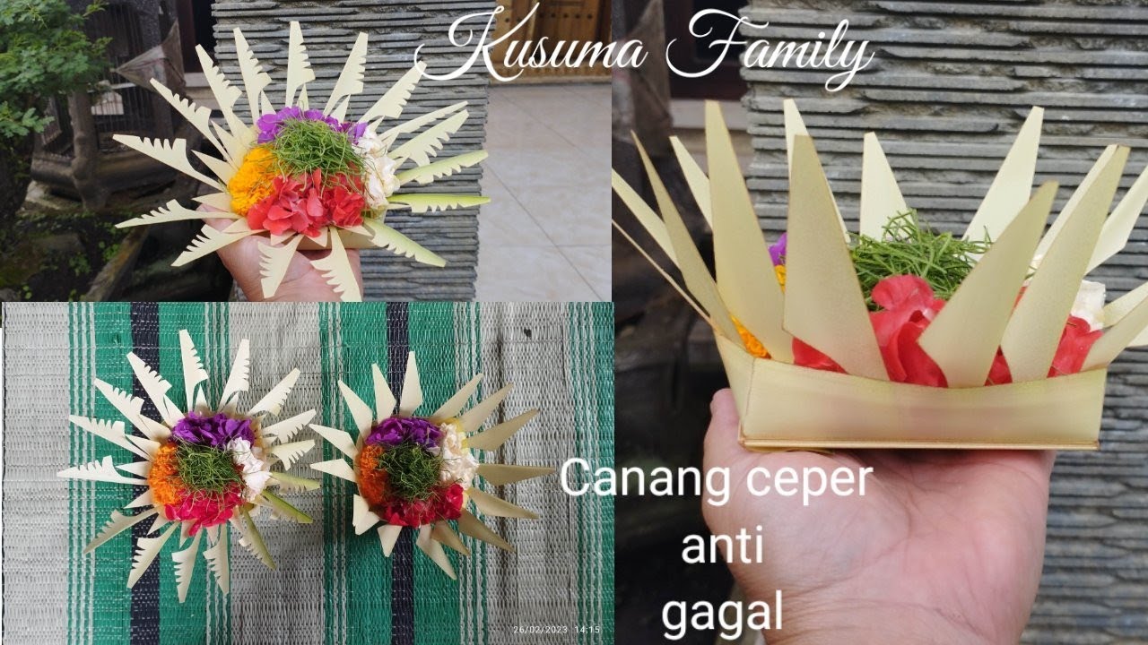 2 Cara membuat canang ceper kreasi - YouTube