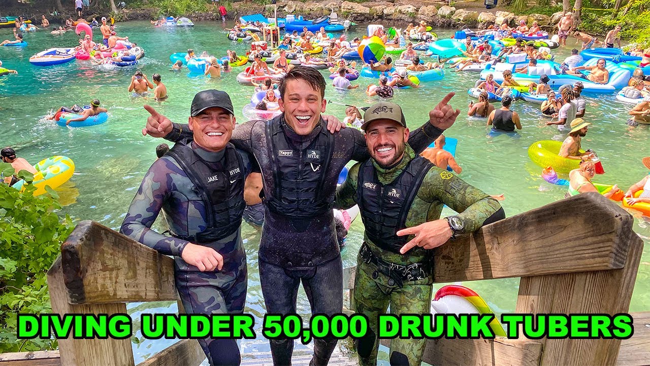 Diving For Treasure Under 50,000 DRUNK Tubers!! (FAMOUS PARTY SPOT ...