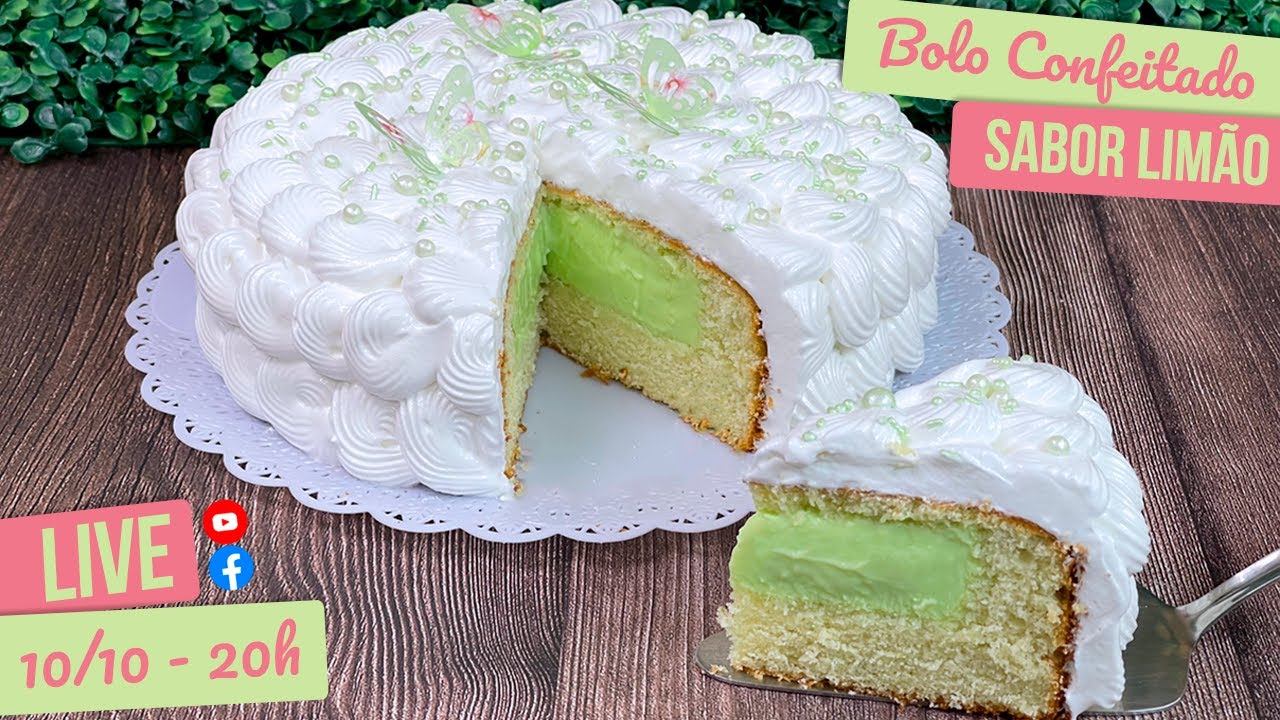 🔴 LIVE - BOLO CONFEITADO SABOR LIMÃO [Ative as notificações] - YouTube