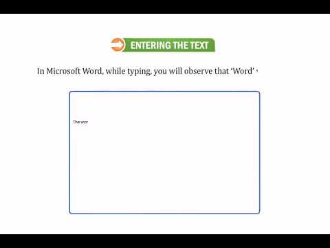 Class-4 ch-5 Entering the text in word - YouTube