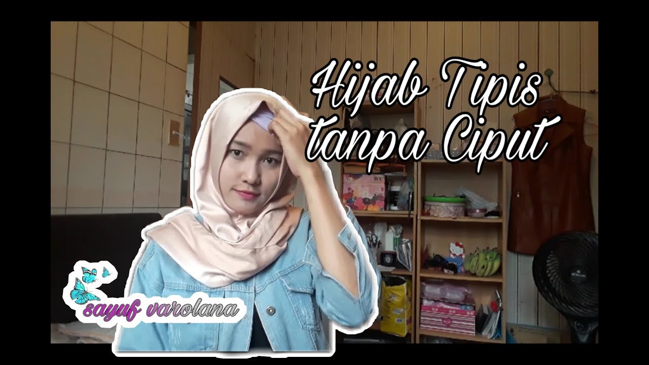 #Tutorial pakai hijab Tipis tanpa menggunakan Ciput - YouTube