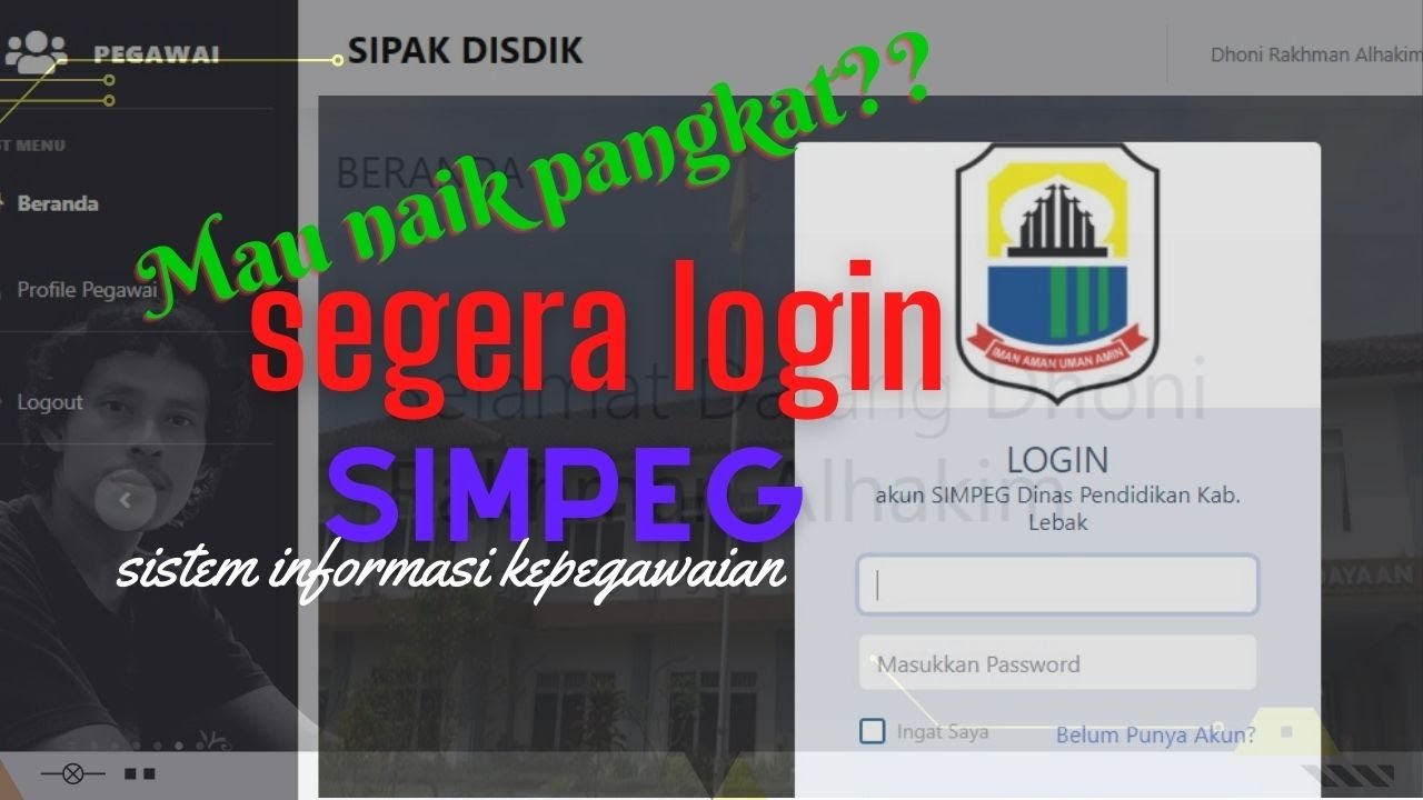 Login SIMPEG Dindik |Kab Lebak| - YouTube
