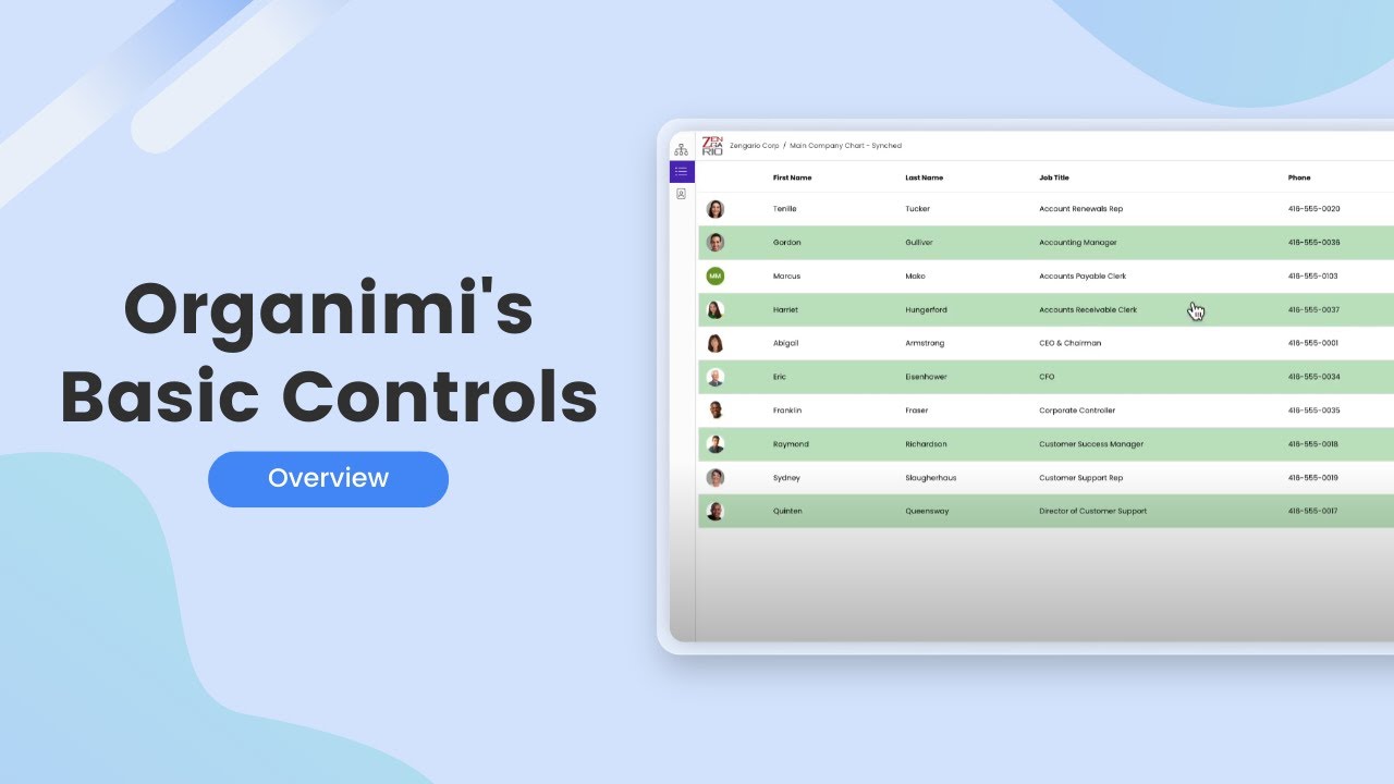Organimi's Basic Controls Overview | Chart View | Organimi U - YouTube