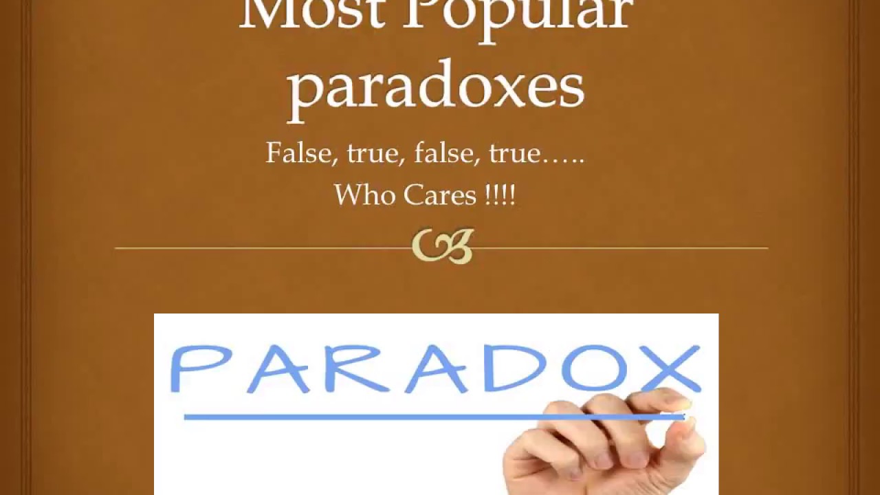 Most Popular paradoxes - YouTube