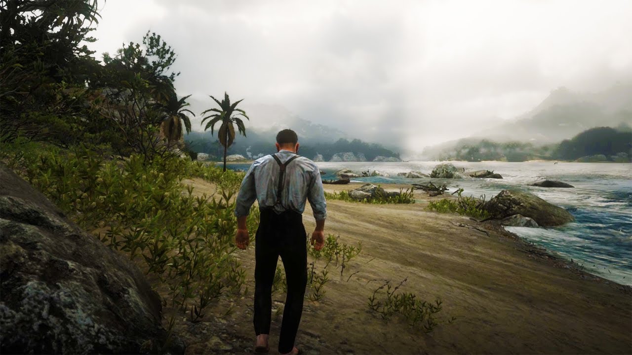 Red Dead Redemption 2 - Cast Away on a Tropical Island after shipwreck ...