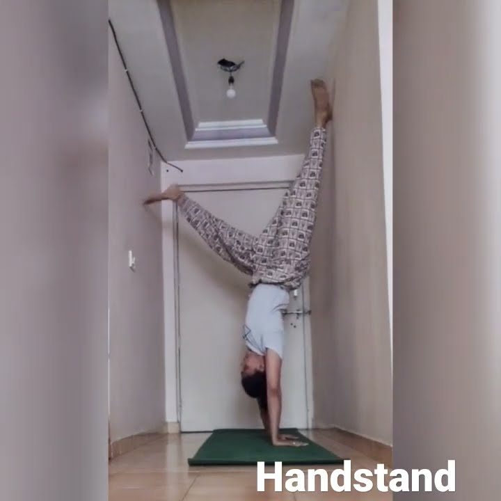 Handstand practice, will upload handstand drill soon - YouTube