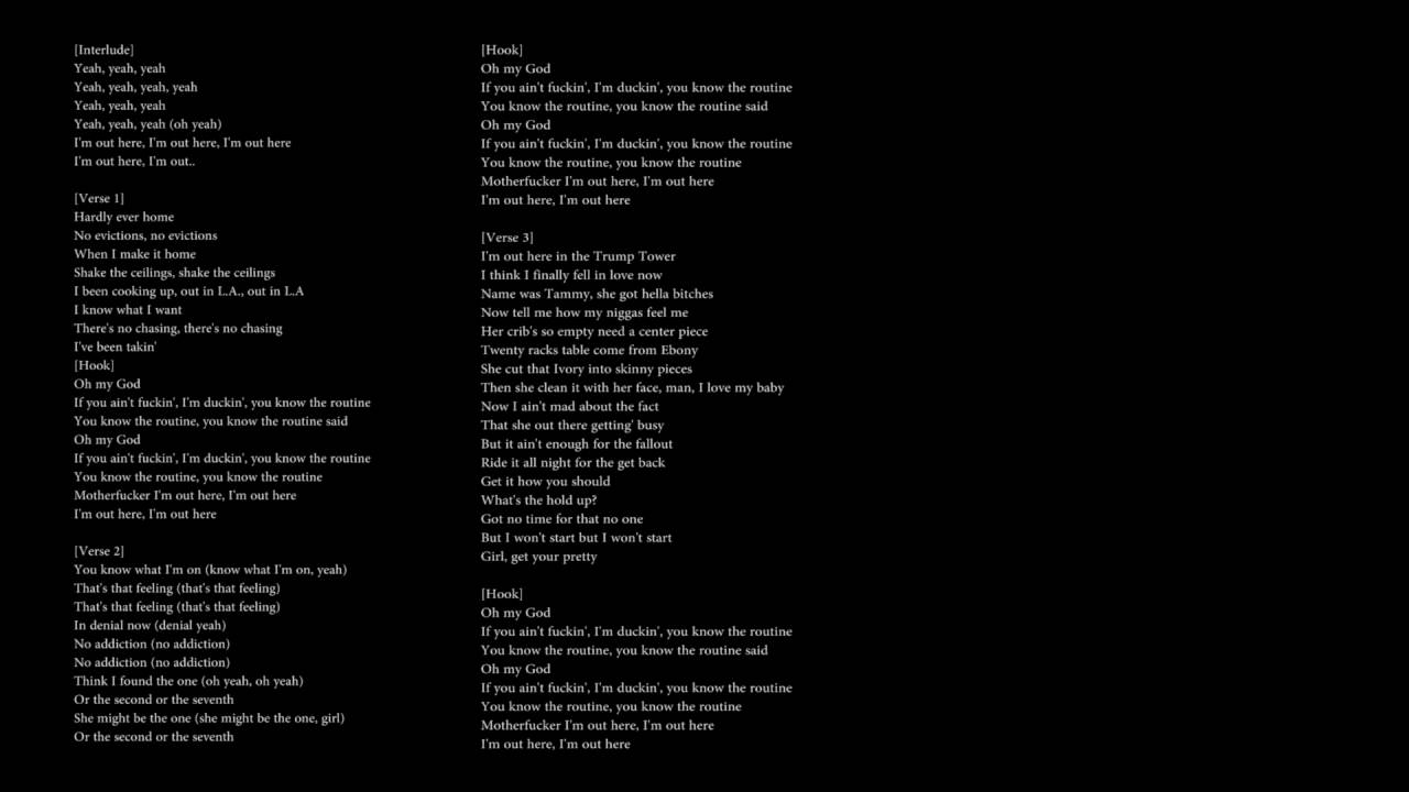 Out Here - The Weeknd [LYRICS] - YouTube