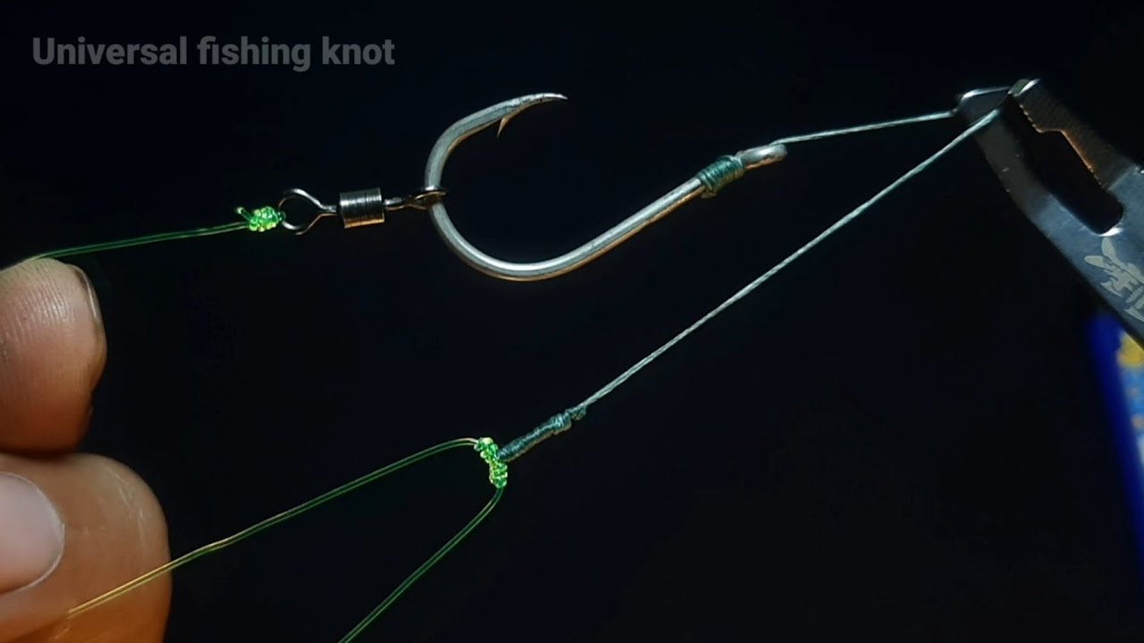 How to make a combination T knot with mono line, Fishing knot - YouTube