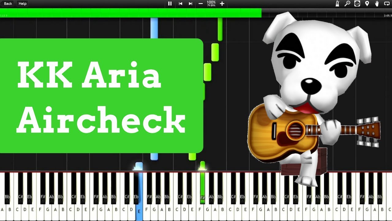 Animal Crossing - KK Aria Aircheck (Synthesia) - YouTube