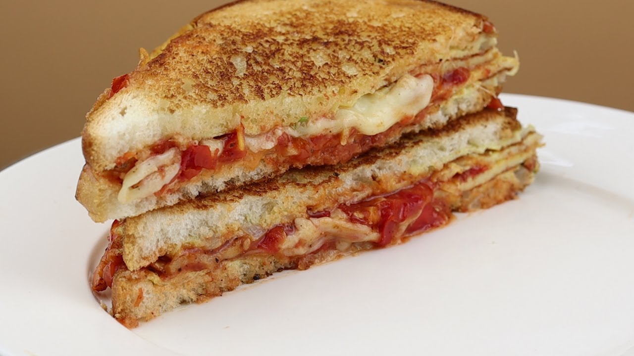 Break fast Omelette Egg Sandwich With Cheese Quick Easy Recipe - YouTube
