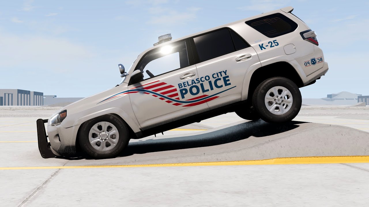 BeamNG Drive - Police Toyota 4Runner SR5 Suspension Testing - YouTube