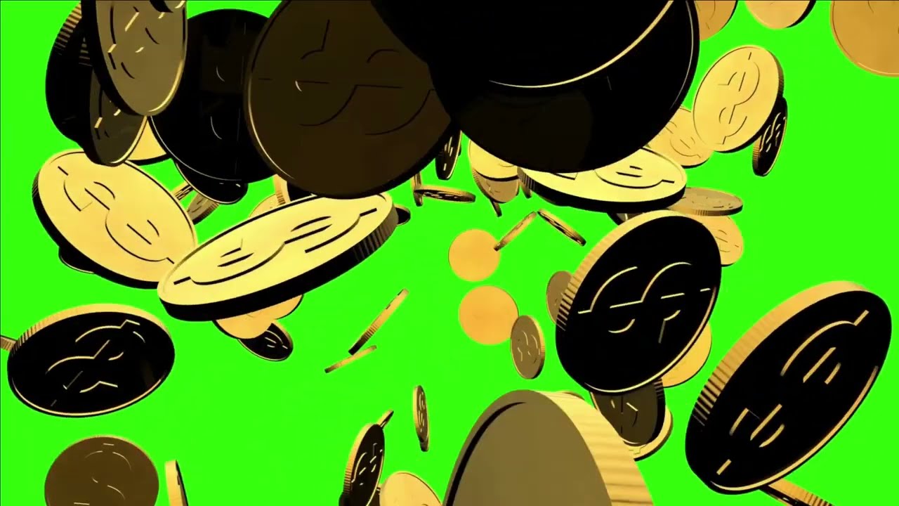 Gold Coin green screen video Ultra HD footage for free download @VFX ...