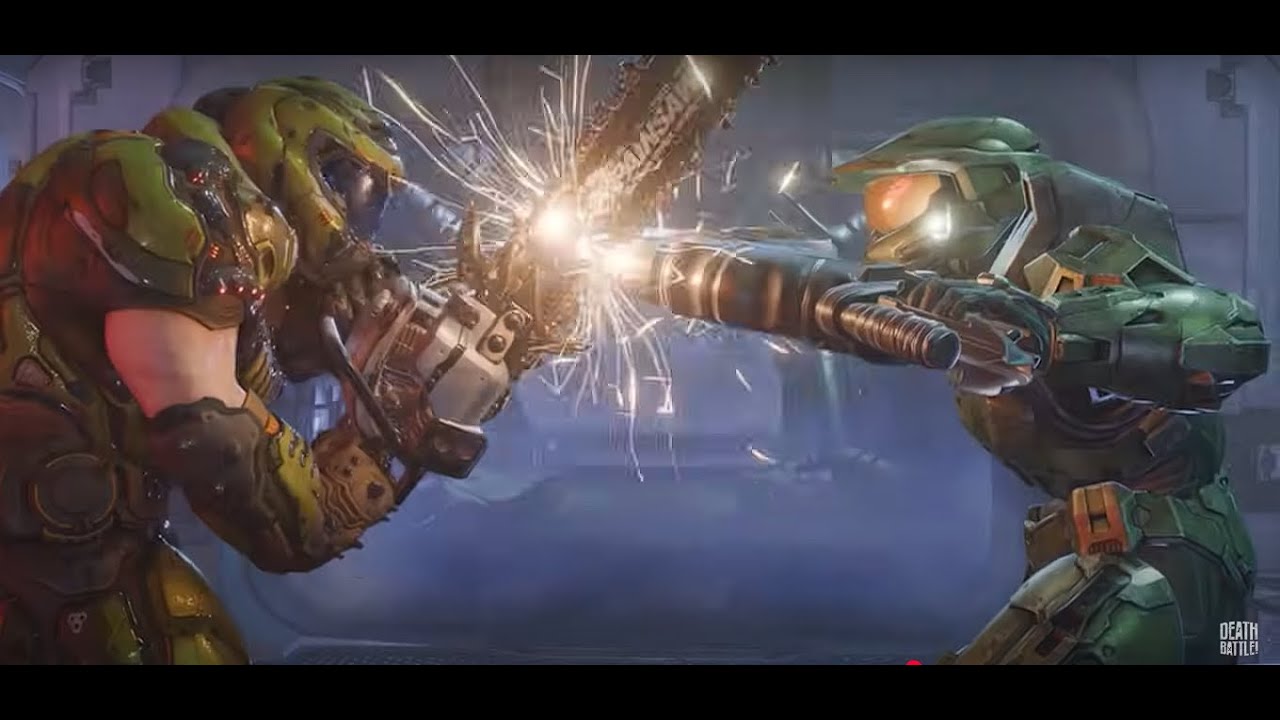 It was nice knowing ya buddy! Master Chief VS Doom Slayer (Halo VS Doom ...