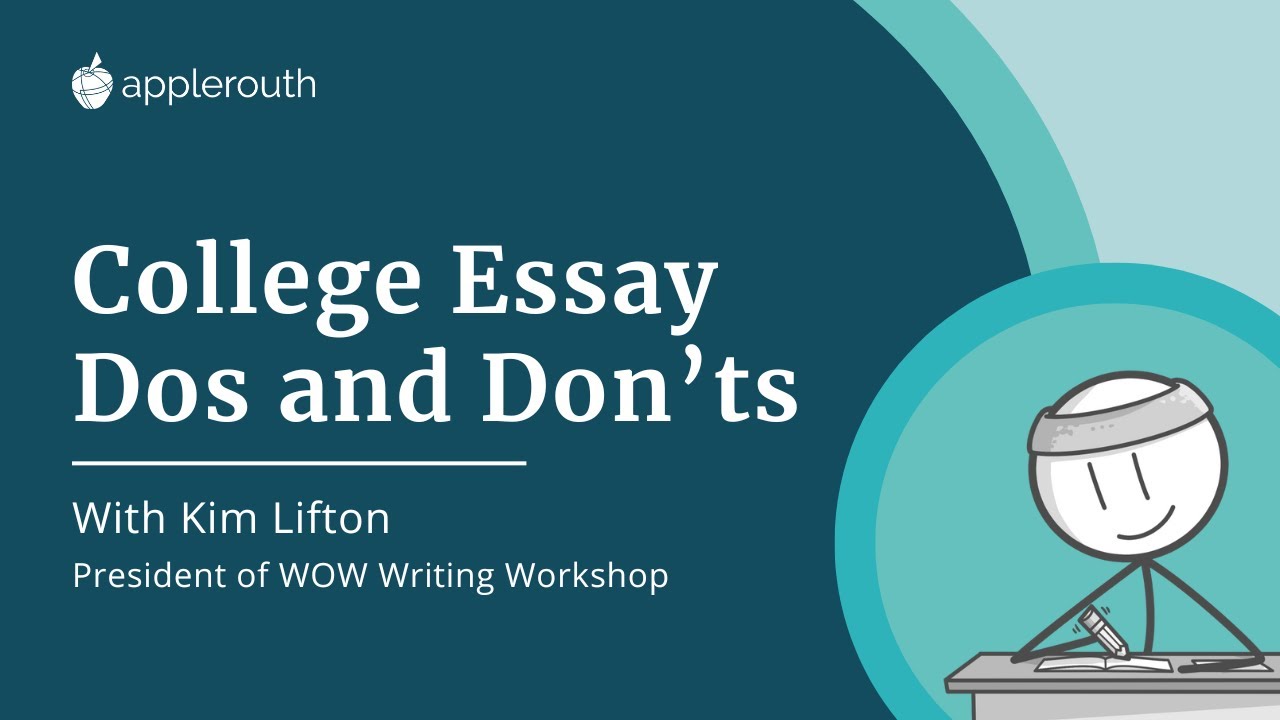College Essay Dos and Don'ts - YouTube