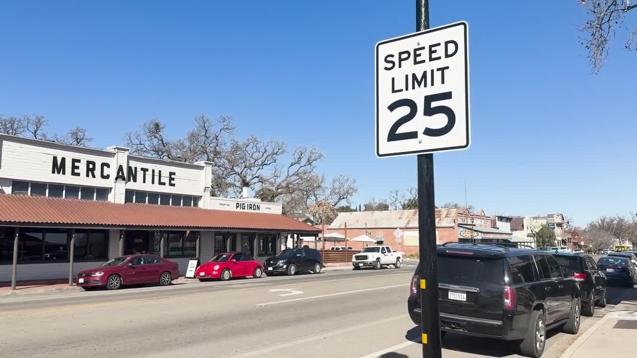 New reduced speed limit on Main Street in Templeton - YouTube