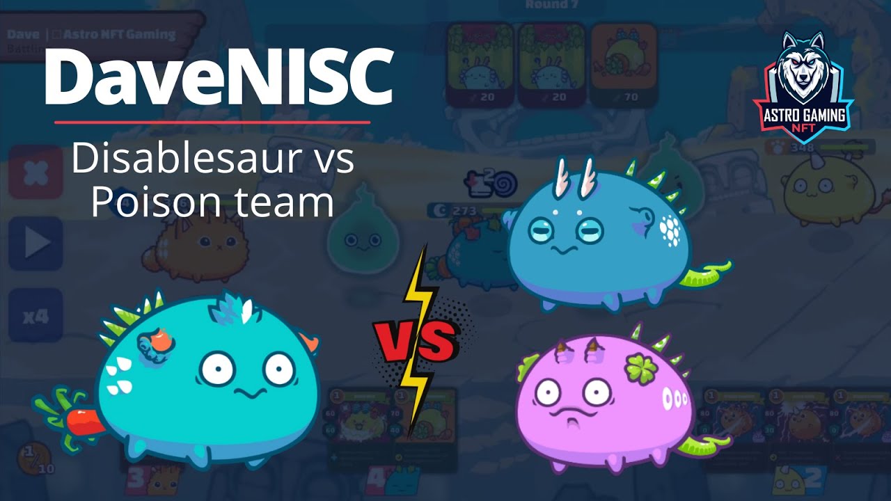 Disablesaur VS Poison team META S19 Axie infinity - YouTube