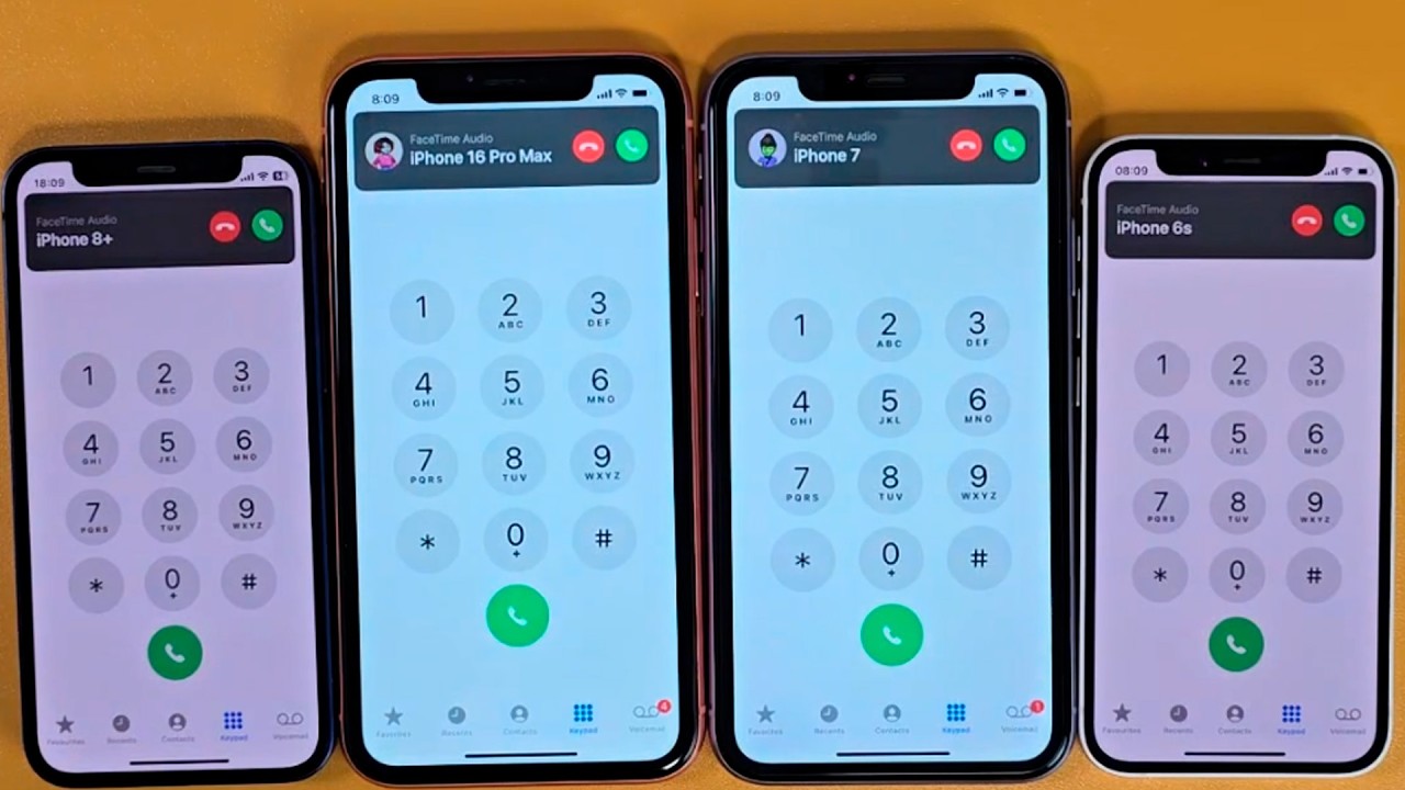 FOUR FACETIME INCOMING CALLS IPHONE 12 MINI IPHONE XR IPHONE 11 IPHONE ...