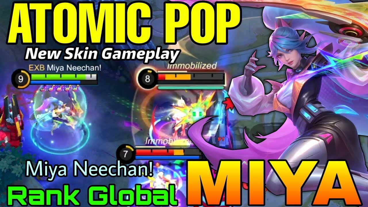 Atomic Pop Miya New ALLSTAR Skin Gameplay! - Top Global Miya by Miya ...
