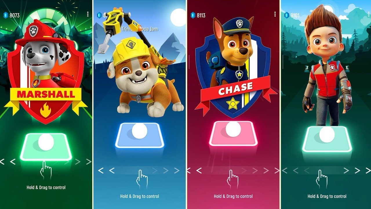 PAW Patrol: The Mighty Movie | Chase vs Rocky vs Rubble vs Zuma Tiles ...