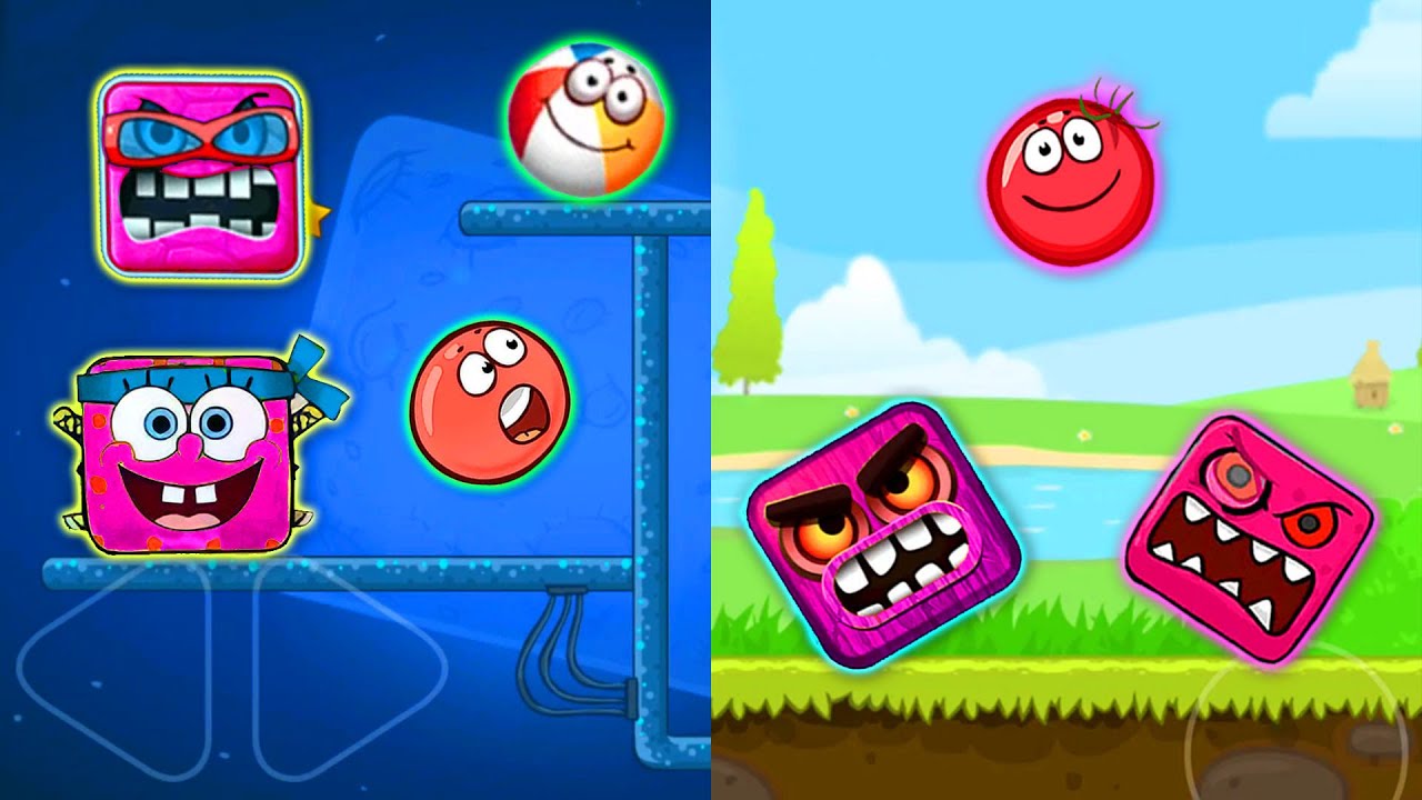 BALL FRIEND VA RED BALL 4 - ALL STRAWBERRY BOSSES VS TOMATO BALL & BALL ...