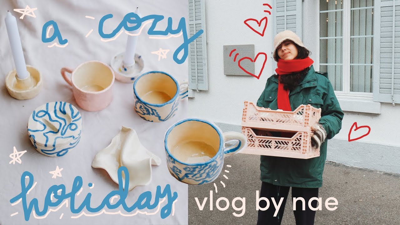 MY FAV VLOG EVER! 🧡 first time pottery, making gifts, art, online shop ...