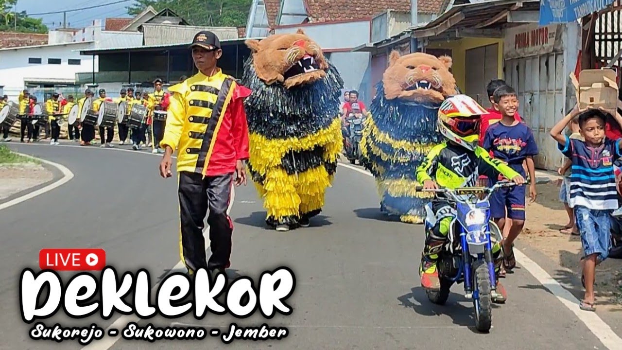 FULL New Maong Remas tampil di Deklekor | drumband can macanan | lion dance java - YouTube