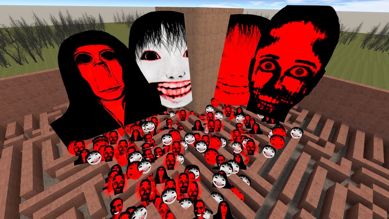 Whole Maze Of Sprunki Nextbots Is Chasing Me! p.3 - YouTube