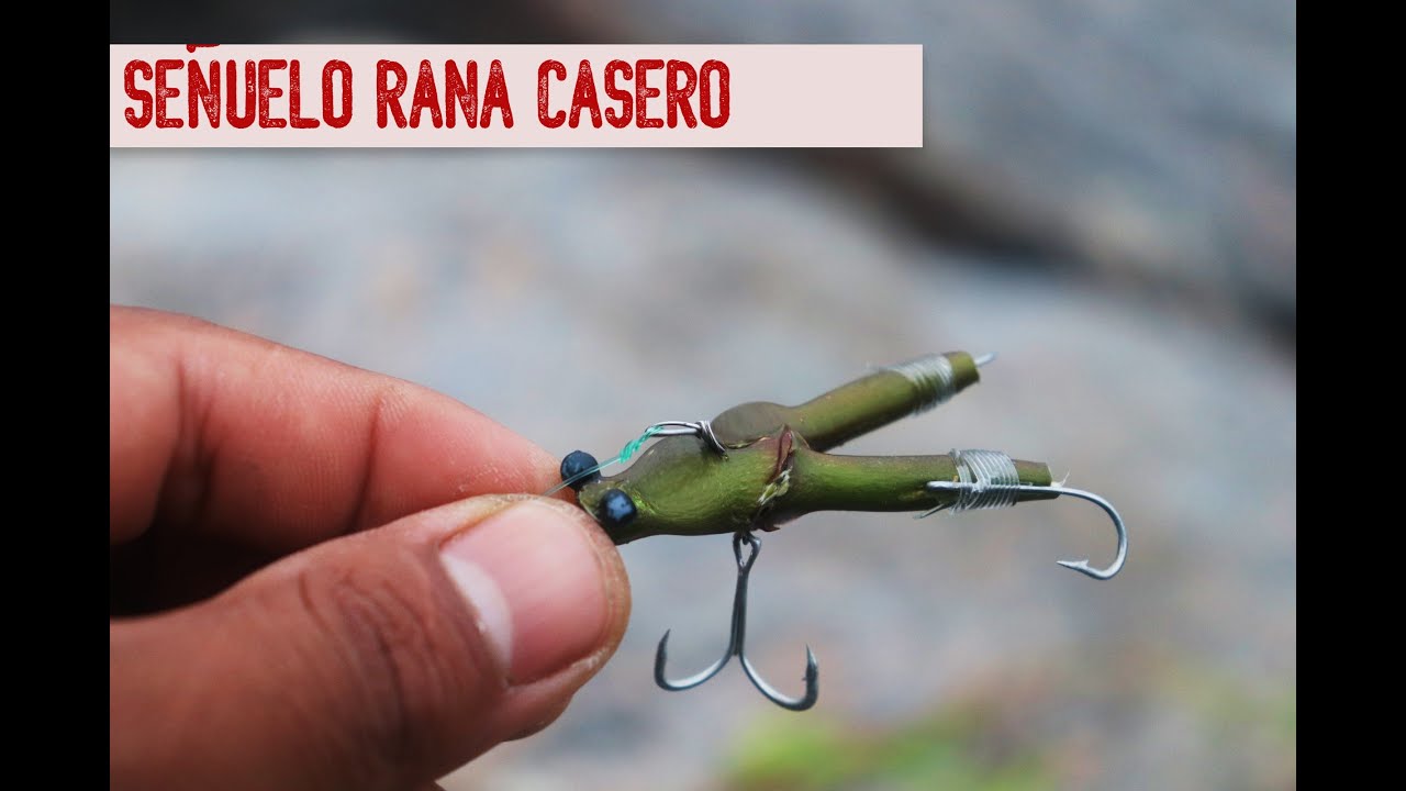 #Señuelo de pesca #rana casero // #Homemade frog fishing lure - YouTube