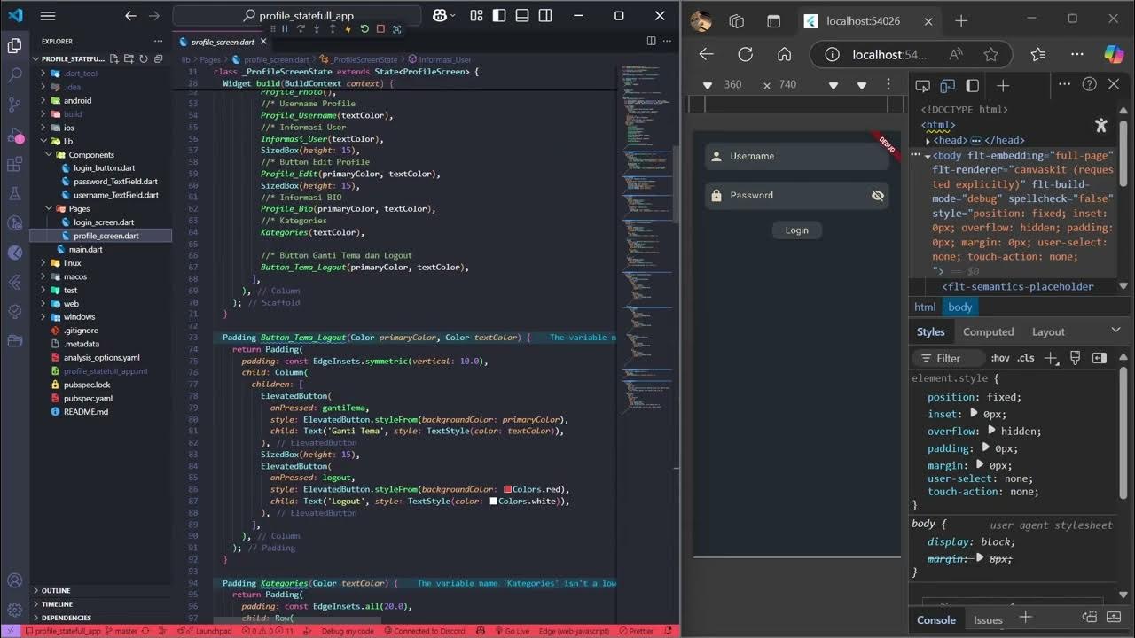 TUGAS PEMROGRAMAN MOBILE FLUTTER - STATEFULL DAN NAVIGASI - YouTube