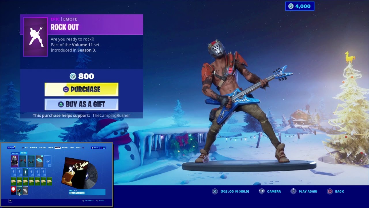 Lobby music over emote| rock out emote| storm shredder| - YouTube