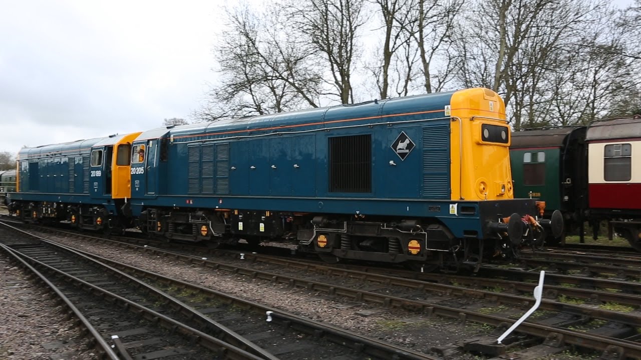 Class 20s start of day at the 2017 Bluebell Railway Diesel Gala - YouTube