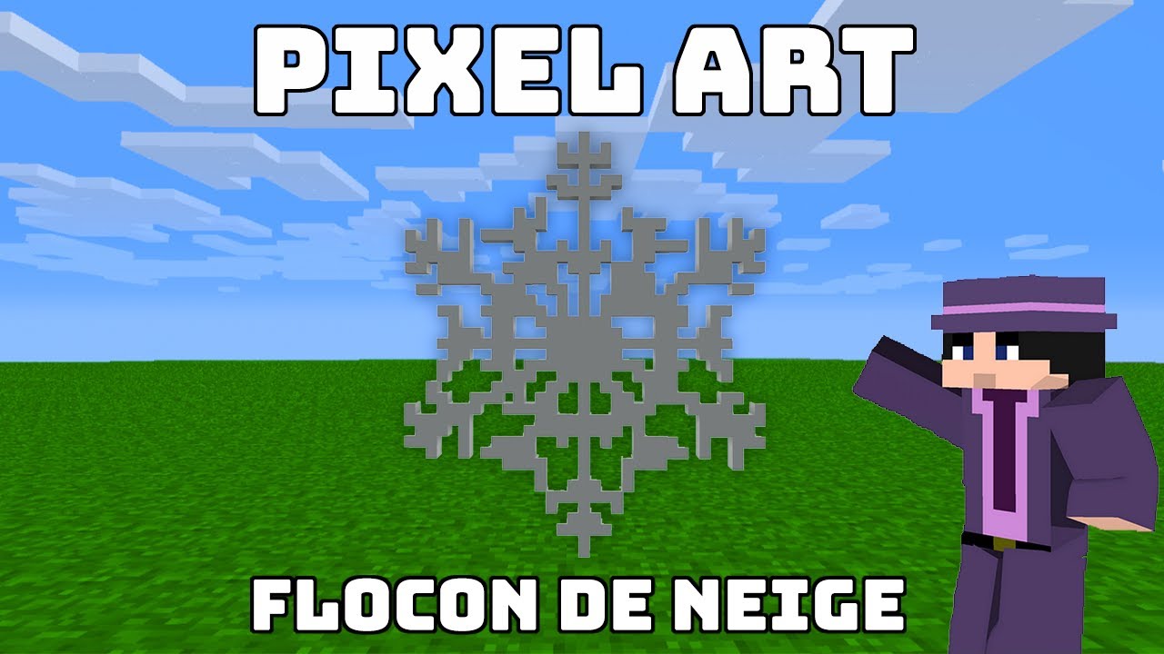 [TUTO] Comment faire un flocon de neige en pixel art sur Minecraft ️ ...