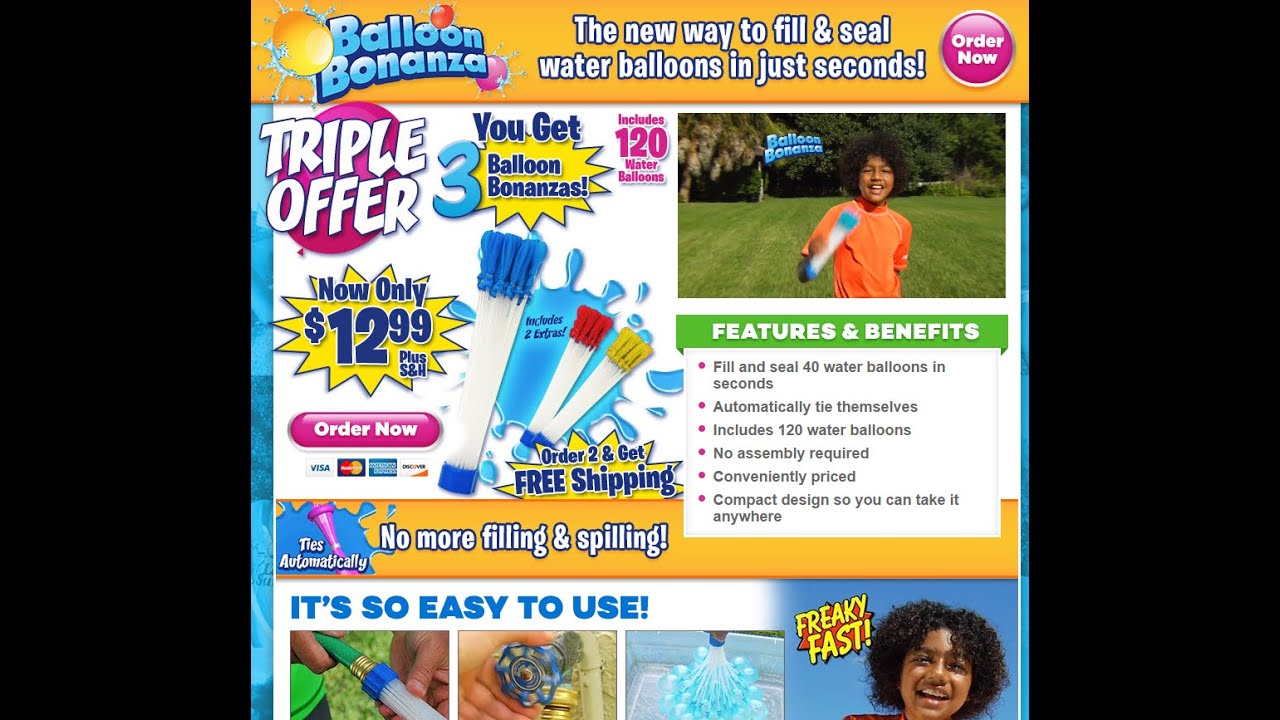 Balloon Bonanza | Balloon Bonanza As Seen On Tv - YouTube