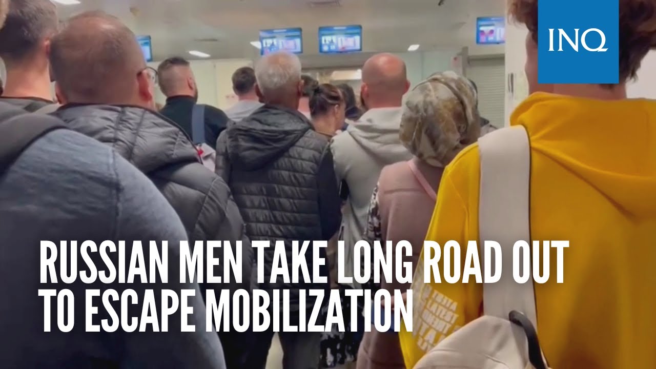 Russian men take long road out to escape mobilization - YouTube