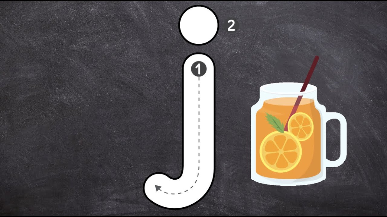 Lowercase Letter Formation | Lowercase Letter j | How to Write Letters ...